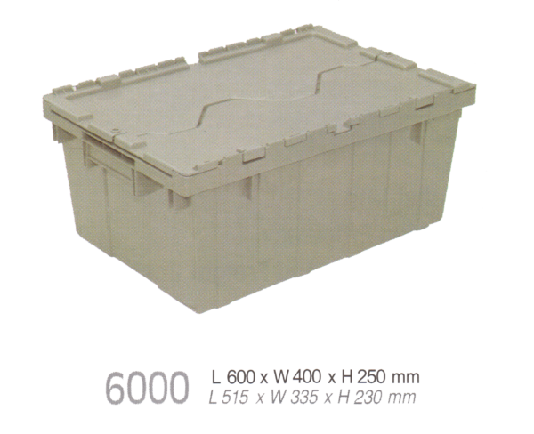 Container Box Plastik Industri | RABBIT TYPE RPI6000 | 600 L x 400 W x ...