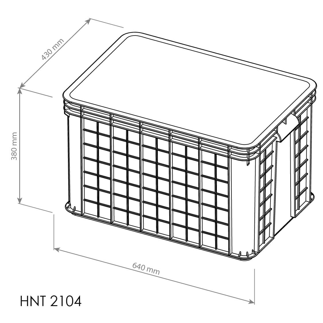 Container Box Plastik Industri | HANATA 2104 | 620 x 430 x 180 ...
