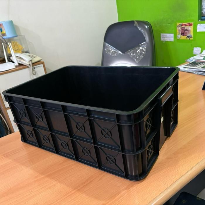 Container Box Plastik Industri Rapat Hitam Murah YTH-19B Low Grade ...